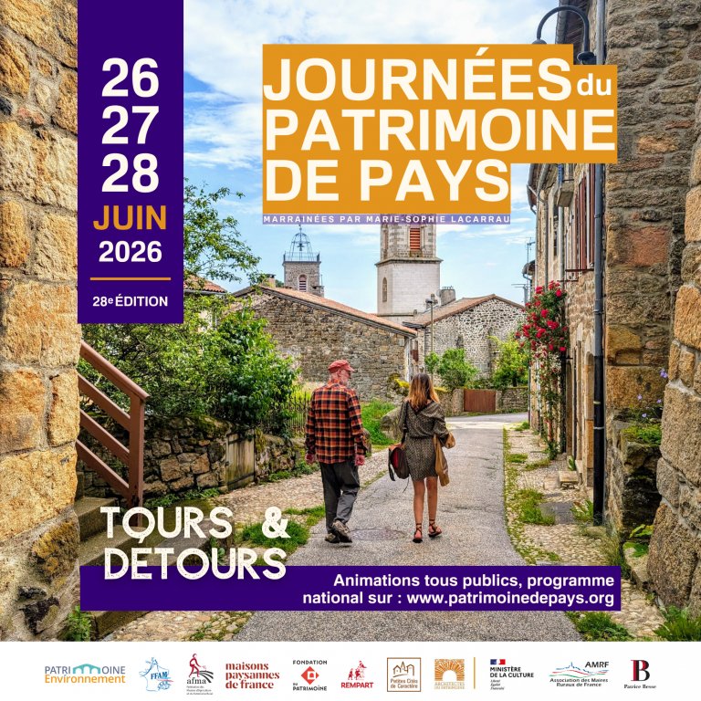 Thème 2026 : Tours et Détours – JOURNÉES DU PATRIMOINE DE PAYS